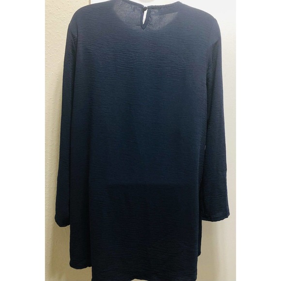 REFKA | Dresses | Refka Woman Sz 8 Navy Blue Shift Dress Shirt Long ...